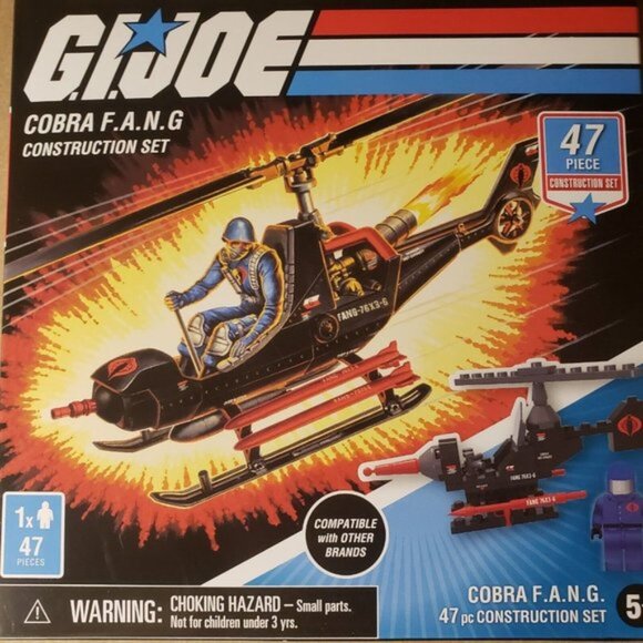Hasbro | Toys | Gi Joe Cobra Fang Vehicle And Figure 44 Pc Construction ...